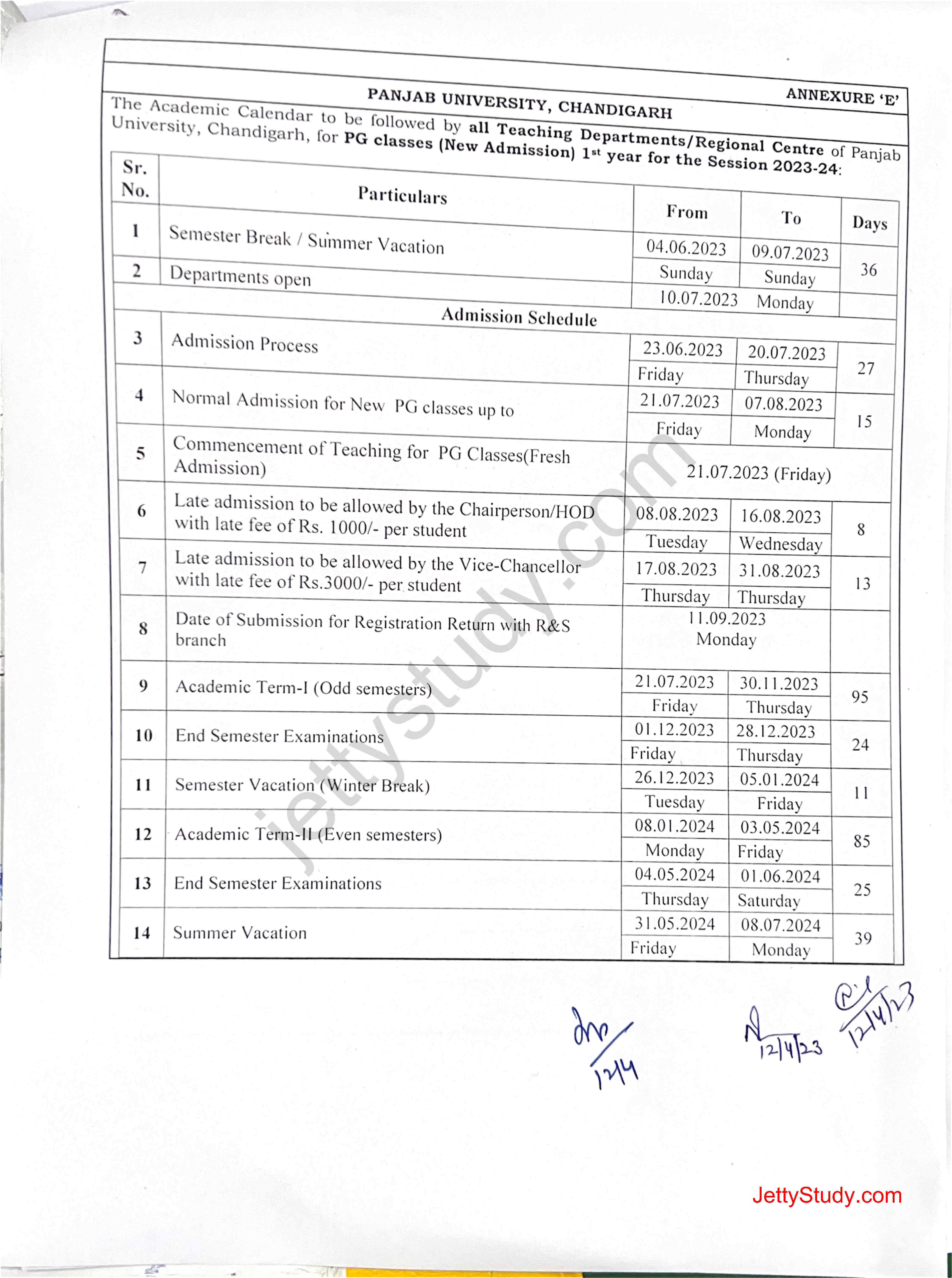 2024 Calendar 2024 Holiday Calendar Punjab University Lahore Pdf Risa